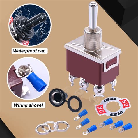 3pcs Waterproof Heavy Duty Momentary Toggle Switch 12v Dc 30a Dpdt 3