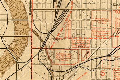Old Map Of Kansas City Missouri 1886 Vintage Map Wall Map Print