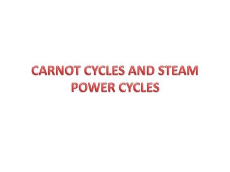 Reversed Carnot Cycle Ppt