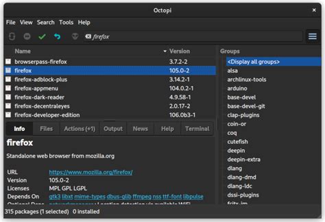 Gui Apps For Package Management In Arch Linux
