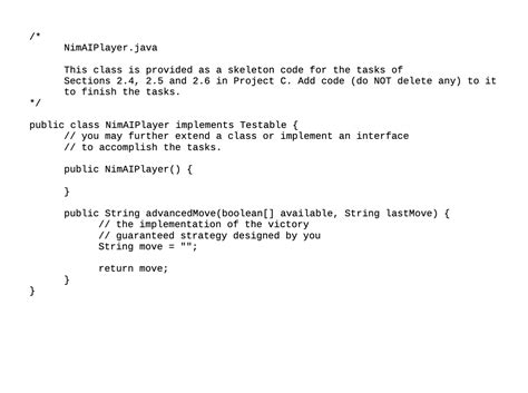 Solved Write Nim Game In Java The Aim Of This Project Is To