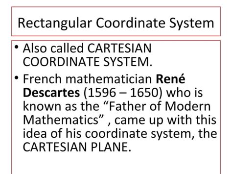 Rectangular Coordinate System Ppt Geography Science