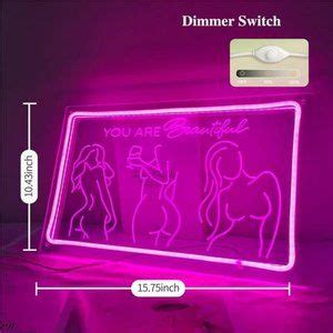 Urban Outfitters Wall Decor Bright Pink Neon Led Wall Sign Sexy Lady Pose Wall Decor For
