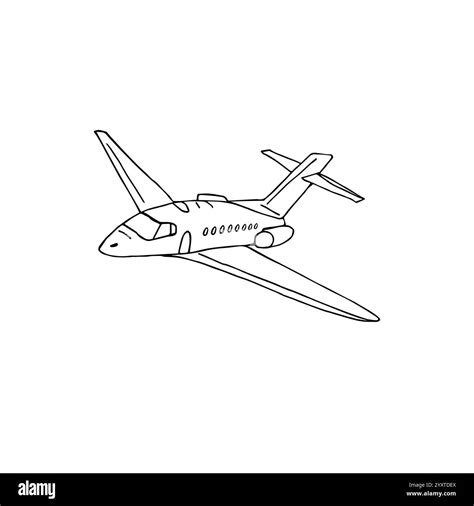 Vector Hand Drawn Doodle Sketch Airplane Isolated On White Background
