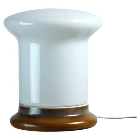 Big Mid Century Table Lamp In Ceramic And Glass Poland 1960s At 1stdibs