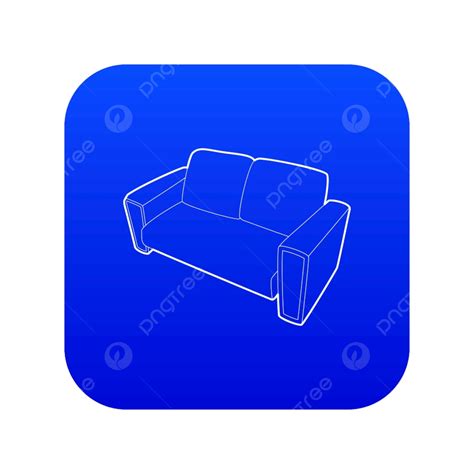 소파 아이콘 파란색 벡터 흰색 배경에 고립 아파트 생활 양식 상 Png 일러스트 및 벡터 에 대한 무료 다운로드