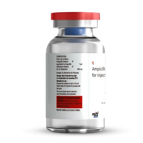 Ampicillin 1 Gm And Sulbactam 500 Mg Injection At ₹ 340 Piece