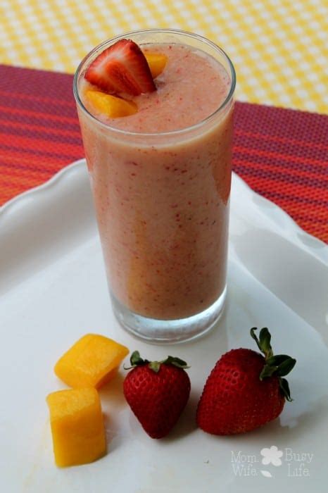 Strawberry Mango Smoothie 466x700 Mom Wife Busy Life