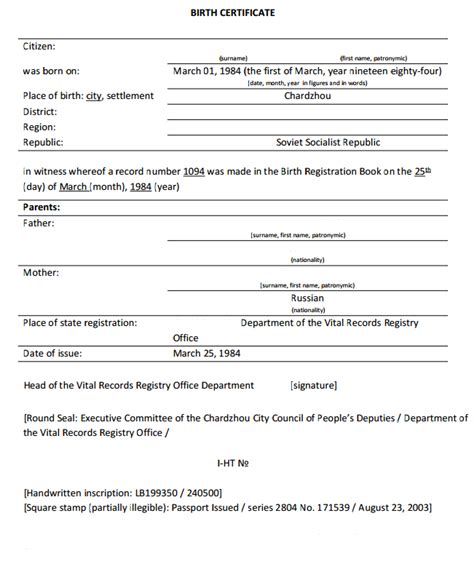 Russian Translation Blog How To Translate Russian Birth Certificate