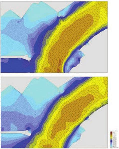 Modelled Tidal Currents On A Spring Flood Tide Top And A Spring Ebb Download Scientific