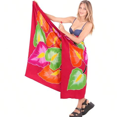 La Leela Womens Summer Beach Wrap Bikini Wraps Sarong Coverup Skirt