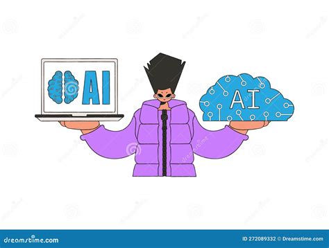He Grasps The Iot Symbol Tightly In His Palms Vector Illustration