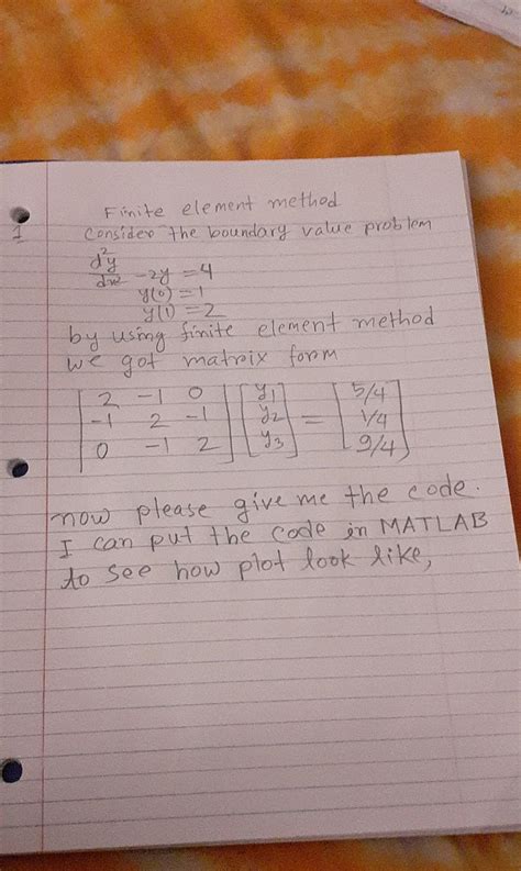 solved finite element method consider the boundary value
