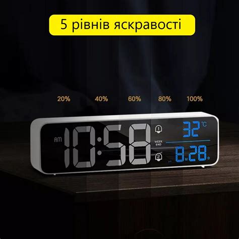 ᐉ Часы настольные Mids электронные с аккумулятором термометром и