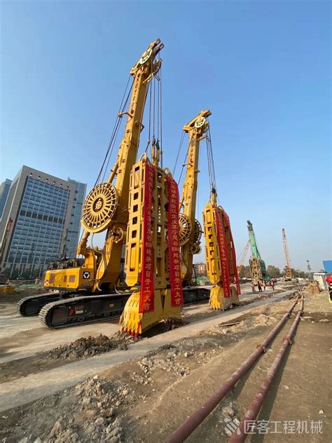 连上六台徐工连续墙液压抓斗，不愧“南京顶配”！匠客工程机械