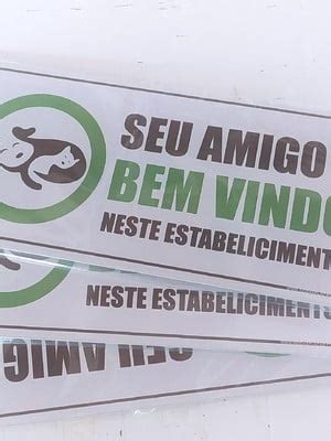 Placa Para Jardim Aqui Seu Pet E Bem Vindo Pet Friendly Compre Produtos Personalizados No Elo