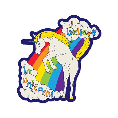 I Believe In Unicorns Sticker Urban General Store