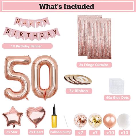 Sg Seller 50th Birthday Decorations 50th Birthday Balloon Rose Gold