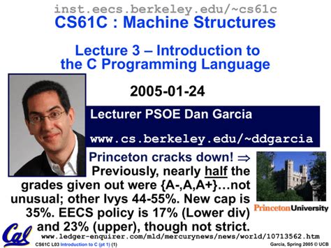 cs61c machine structures introduction to lecture 3 the c