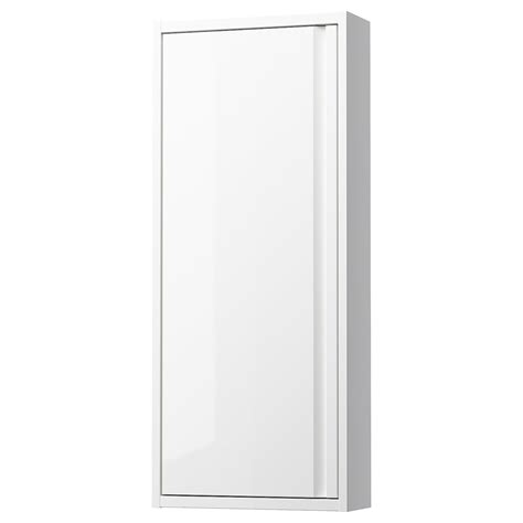 ÄngsjÖn Seinäkaappi Ovi Korkeakiilto Valkoinen 40x15x95 Cm Ikea