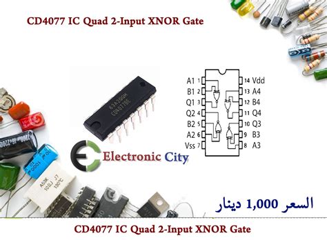 Cd4077 Ic Quad 2 Input Xnor Gate Electronic City المدينة الالكترونية