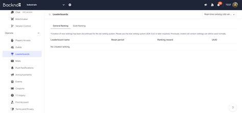 Real Time Ranking Information Old Version BACKND Developer Documentation
