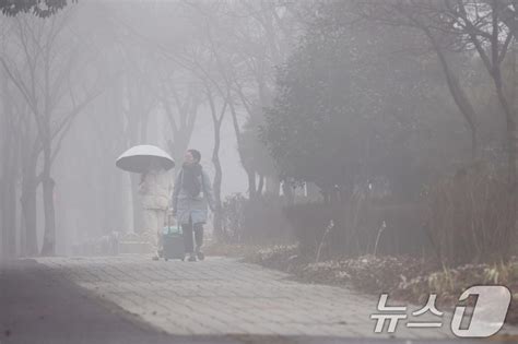 오늘의 날씨 광주·전남22일 수가시거리 1㎞ 미만 안개 뉴스1