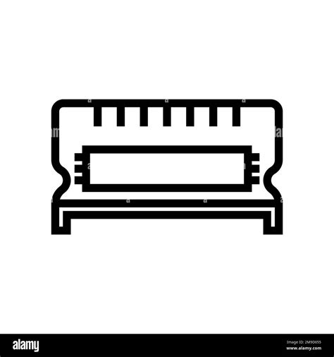 RAM Memory Line Icon Isolated On White Background Black Flat Thin Icon On Modern Outline Style