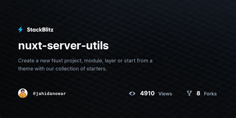 Nuxt Server Utils StackBlitz