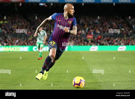 Arturo Vidal During The Match Between Fc Barcelona And Real Betis Balompie Corresponding To The