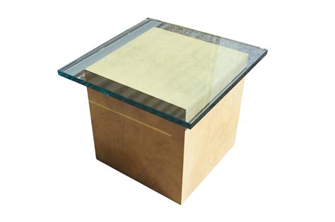 Small Burlwood Cube Side Table Machine Age New Englands Largest Selection Of Mid 20th