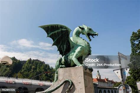 유명한 드래곤 다리 Zmajski 가장 류블 랴나의 상징 슬로베니아 유럽의 수도 0명에 대한 스톡 사진 및 기타 이미지 0명