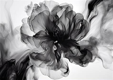 Premium Ai Image Black Liquid Ink Texture Cloud