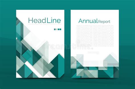 Geometrische A4 Voorpagina Het Malplaatje Van De Bedrijfs