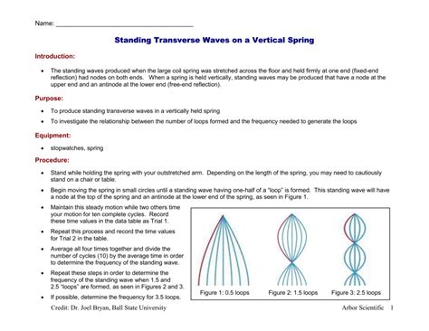 Standing Waves On Large Coil Springs