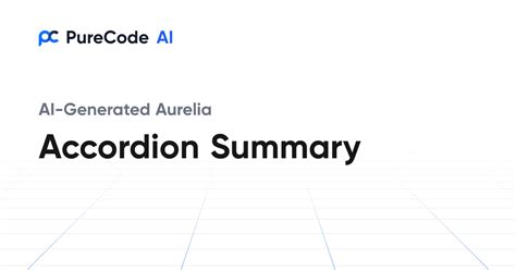 Implement Aurelia Accordion Summary Using Ai