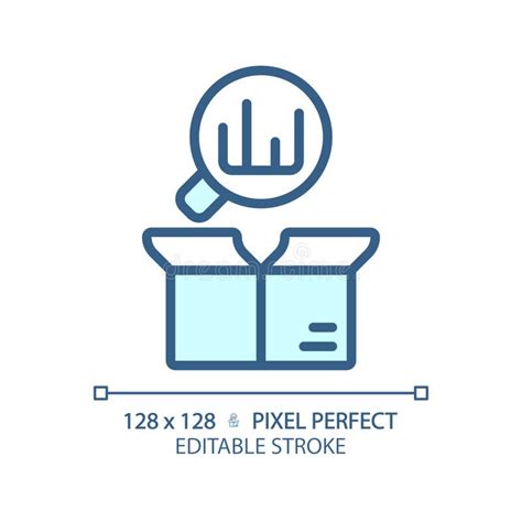 2d Customizable Analytics Linear Icon Stock Vector Illustration Of