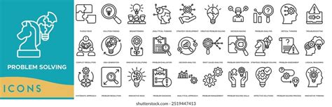 Problem Solving Icon Line Vector Illustration Stock Vector Royalty