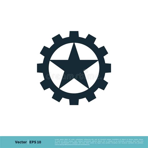 Star And Gear Logo Template Illustration Design Vector EPS 10 Stock