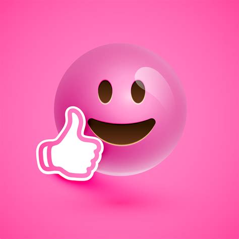 Emoticon Com Polegares Para Cima Ilustração Vetorial 309248 Vetor No