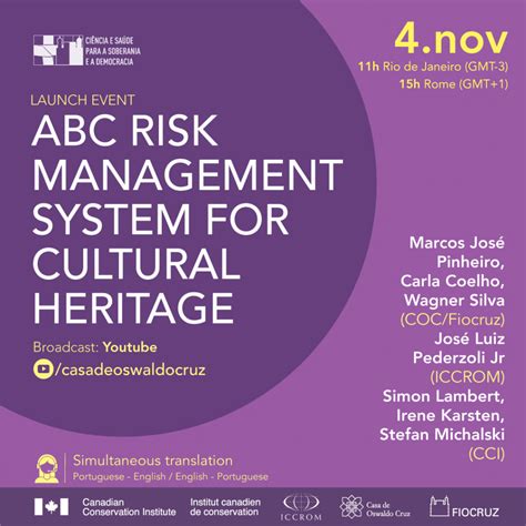 Launch Event ABC Risk Management System For Cultural Heritage ICCROM