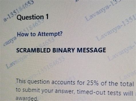 Question 1 How To Attempt SCRAMBLED BINARY StudyX