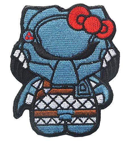 Hello Kitty As Predator Tactical Embroidery Patch Hook And Loop Morale Patch Military Patch For