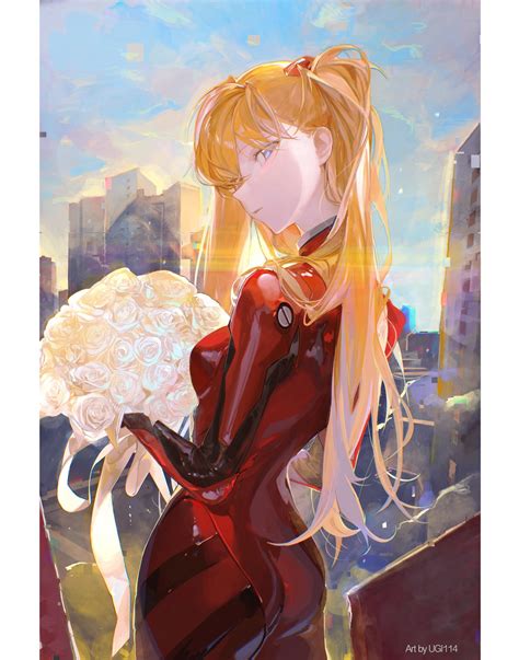 Bbooru Artist Name Ass Blue Eyes Blue Sky Bodysuit Bouquet Breasts