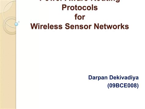 Routing Protocols In WSN PPT