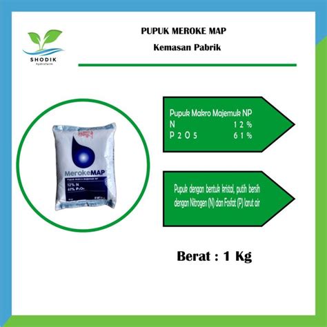 Pupuk Meroke Map Kemasan Pabrik 1 Kg Lazada Indonesia
