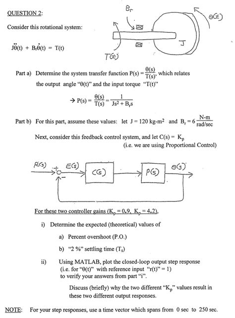 Solved Br QUESTION Consider This Rotational System Chegg