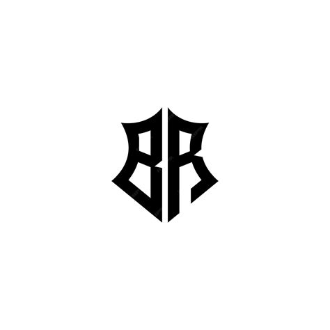 Br Monogram Logo Дизайн буква текст имя символ монохромный логотип