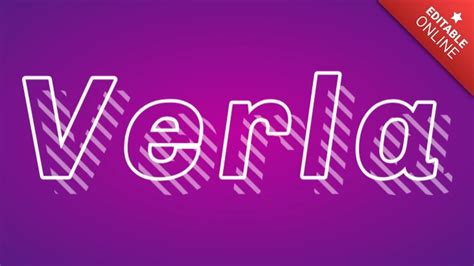 Verla Style Line Shadow Strip Text Effect Generator