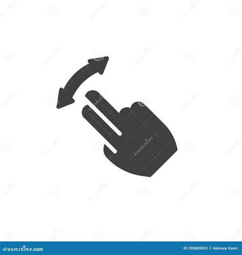 Swipe Gesture Hand Cursor Of Computer Mouse Black Silhouette Icon Pointer Finger Glyph